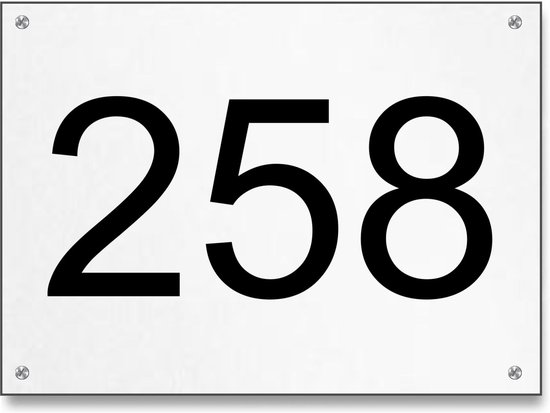 Kunststof huisnummerbord 20x15cm | bol