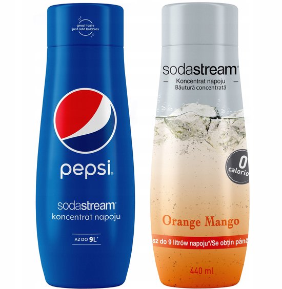 Set van 2 SodaStream Pepsi+Orange-Mango concentraten | bol