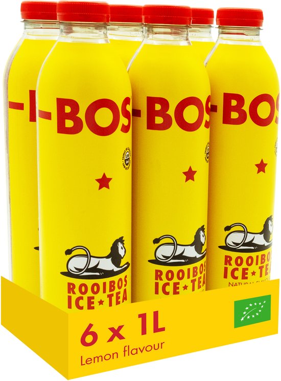 BOS Ice Tea - Lemon - Bio - Rooibos - Koolzuurvrij - Multipack 6 x 1L | bol