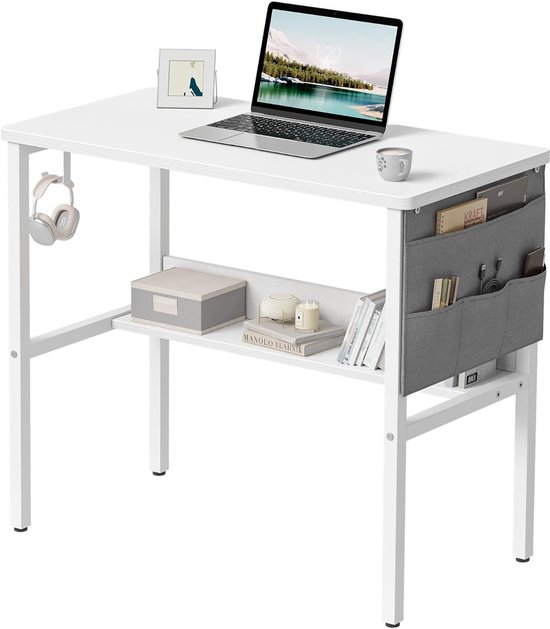 Compact Bureau 80 x 40 cm - Stabiele Computertafel voor Thuis en ...