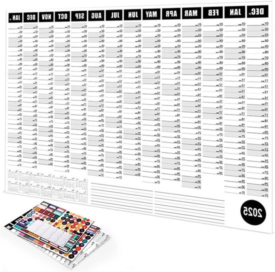 Wall Calendar 2025 Year Planner XXL Family Calendar - Large Size 74.2 x ...
