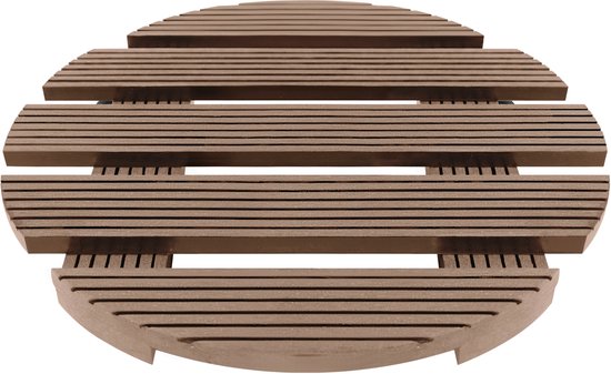 2x WPC Plantenroller Rond Ø30 cm – Weerbestendig, 100 kg Draagkracht ...