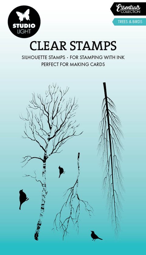 Clear stamps Trees en birds - Essentials nr. 703 | bol