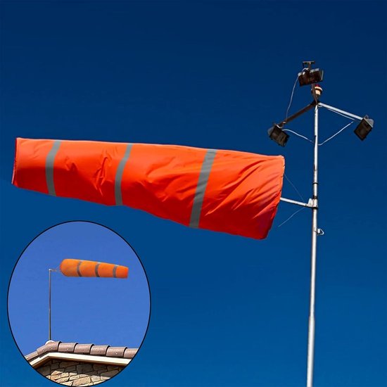 Windzak Reflecterende Oranje - Set van 2 Stukken voor Windrichting ...