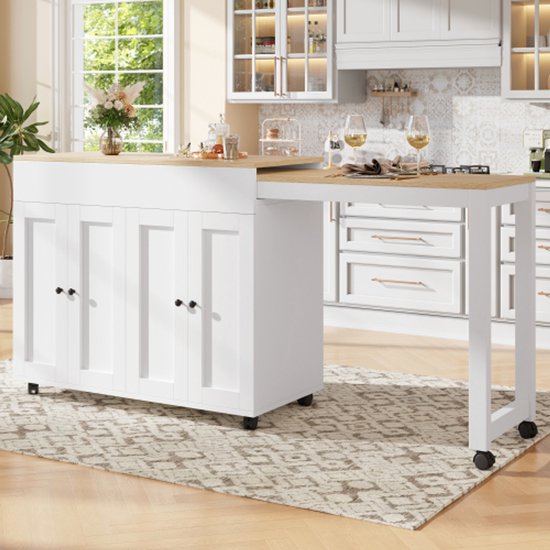 Moderne uitschuifbare bartafel (118-180×50×94cm), uitschuifbare ...