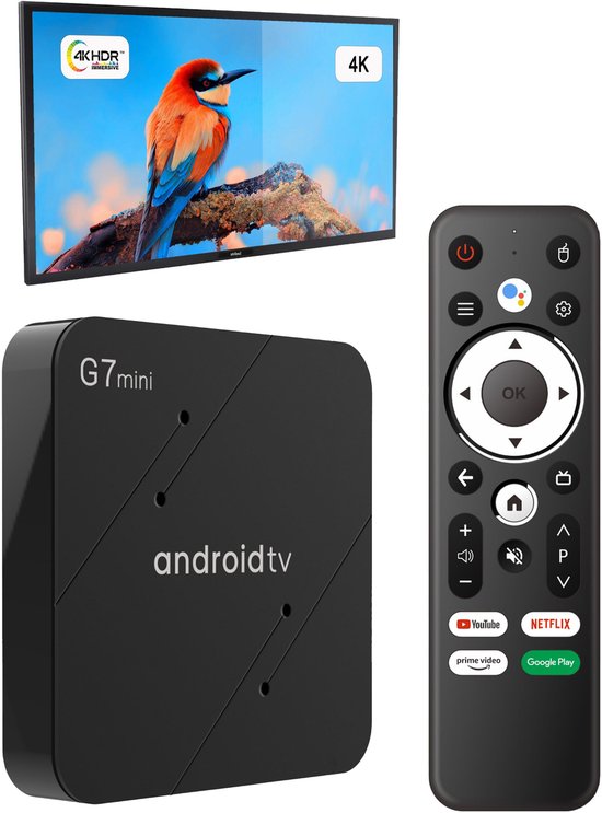 Tibagoods Mediaplayer - Android TV Box 4K HDR - Chromecast streaming - Mediabox - Tv... | bol