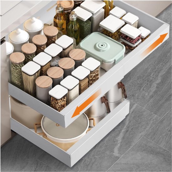 Telescopische Uittrekbare Lade - Keukenkast Organizer Zonder Boren ...