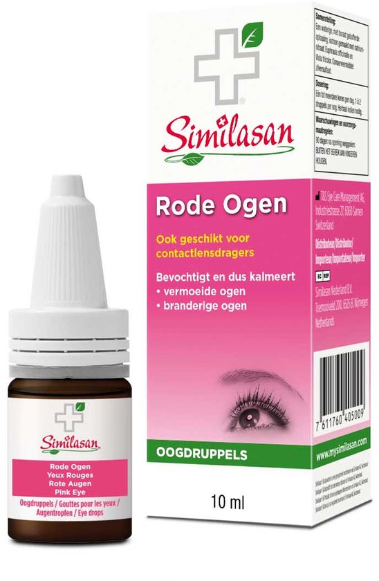 Similasan - Rode Ogen Oogdruppels - Verzacht rode en branderige ogen ...