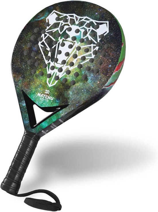 Padel racket met draagtas - 100% carbon, fiberglass toplaag, EVA foam ...