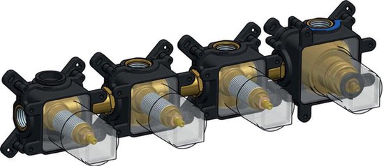 Hotbath Cobber Inbouwbox - Inbouw douche thermostaat met 3 stopkranen horizontaal en... | bol