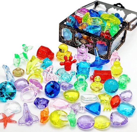 Piratenschatkist met Acryl Diamanten en Edelstenen voor Kinderen ...