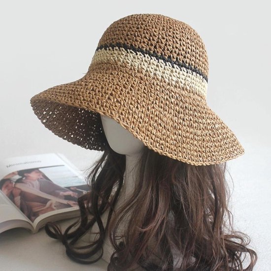 Strandhoed Trendy zonnehoed voor dames, zomerstrohoed voor dames ...