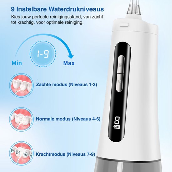 Robara RB8 Pro Waterflosser - Flosapparaat - Wit | bol