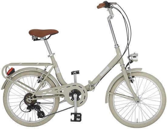 Vouwfiets 20 inch mini, crème | bol