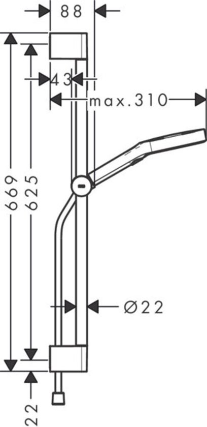 Hans Grohe Hg Shower Set Rainfinity 130 3Jet Unica S Puro 650Mm Push ...