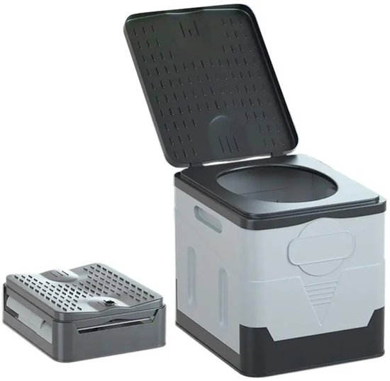 Mercadome® Draagbaar toilet - Toiletemmer met deksel - Draagbare wc ...