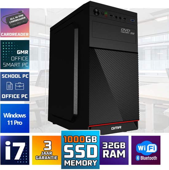 Intel Compleet PC | Intel Core i7 | 32 GB RAM | 1000GB SSD | DVD+RW ...