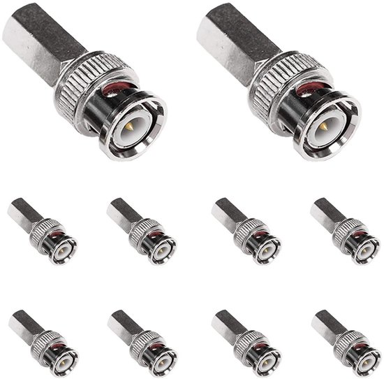 CCTV BNC stekker met messing Center Pin RG59/RG6 coaxiale installatie ...