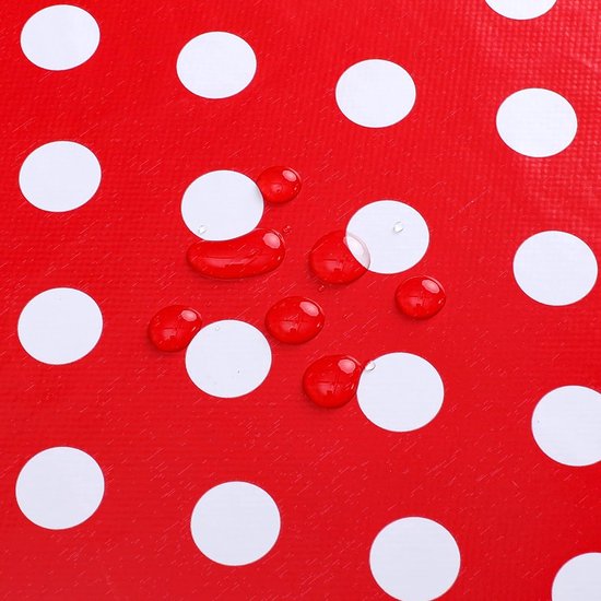 Rond tafelkleed van PVC - 160 cm - rode stippen | bol