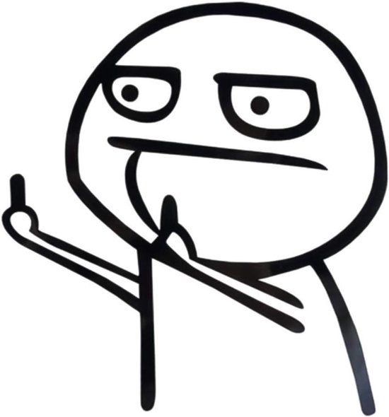 Middle Finger Cartoon Car Sticker Set - Motorcycle Decals for ...