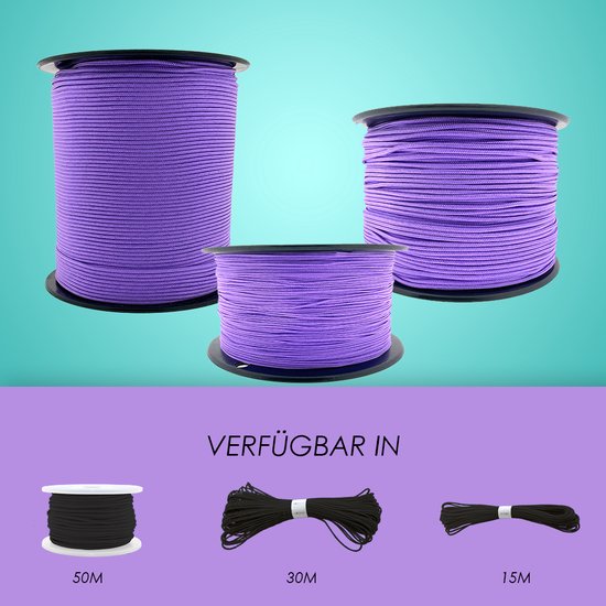 Paracord 550 type III Amethyst Lila 30 Meter | bol.com