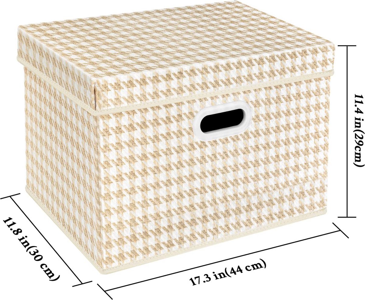 Opvouwbare opbergdozen met deksel, groot, opbergdozen met deksel ...