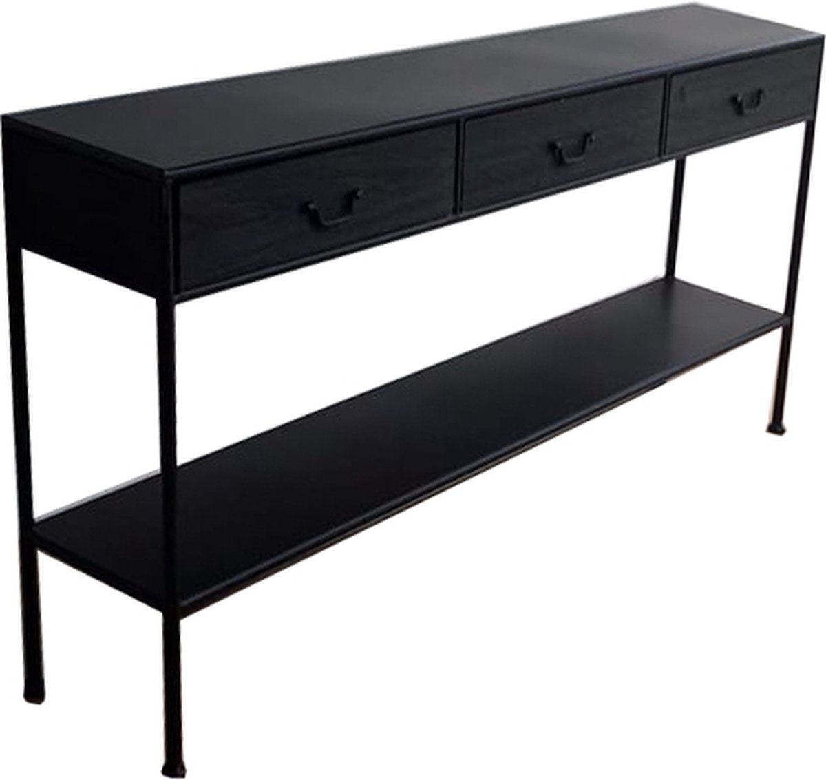 Luxe Sidetable - Wandtafel - Bijzettafel - Hout en Metaal - Industrieel ...