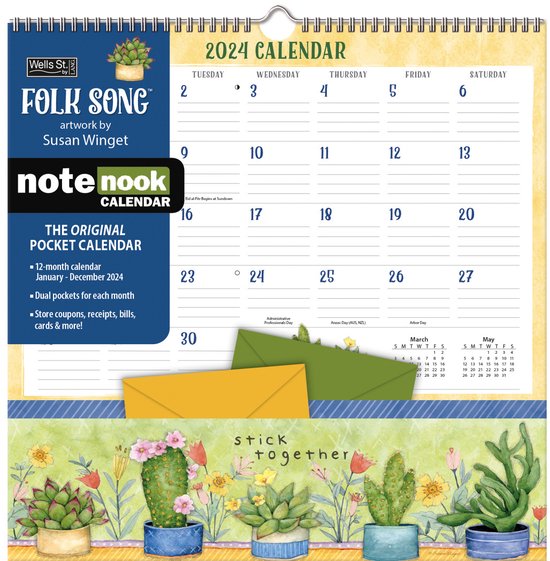 Folk Song Pocket Kalender 2024 | bol