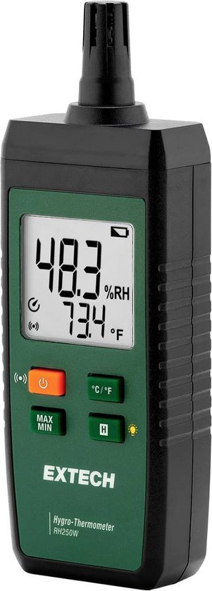 Extech RH250W - vochtigheidsmeter - thermometer - ExView® app | bol