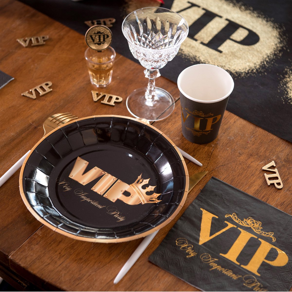 Santex VIP thema feest wegwerp bekertjes - 10x stuks - 270 ml - karton ...