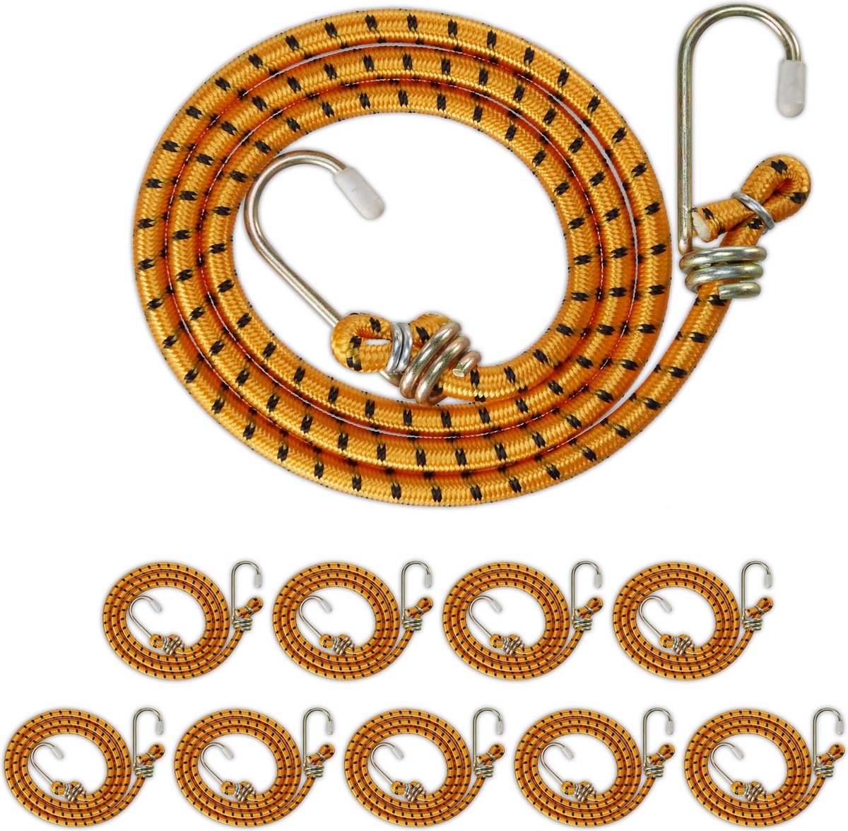 Relaxdays snelbinder met haken - set van 10 - spanelastiek ...
