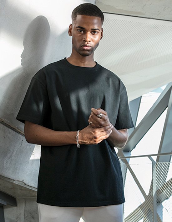 Build your Brand Heavy Oversize Tee BY102 - White - M | bol