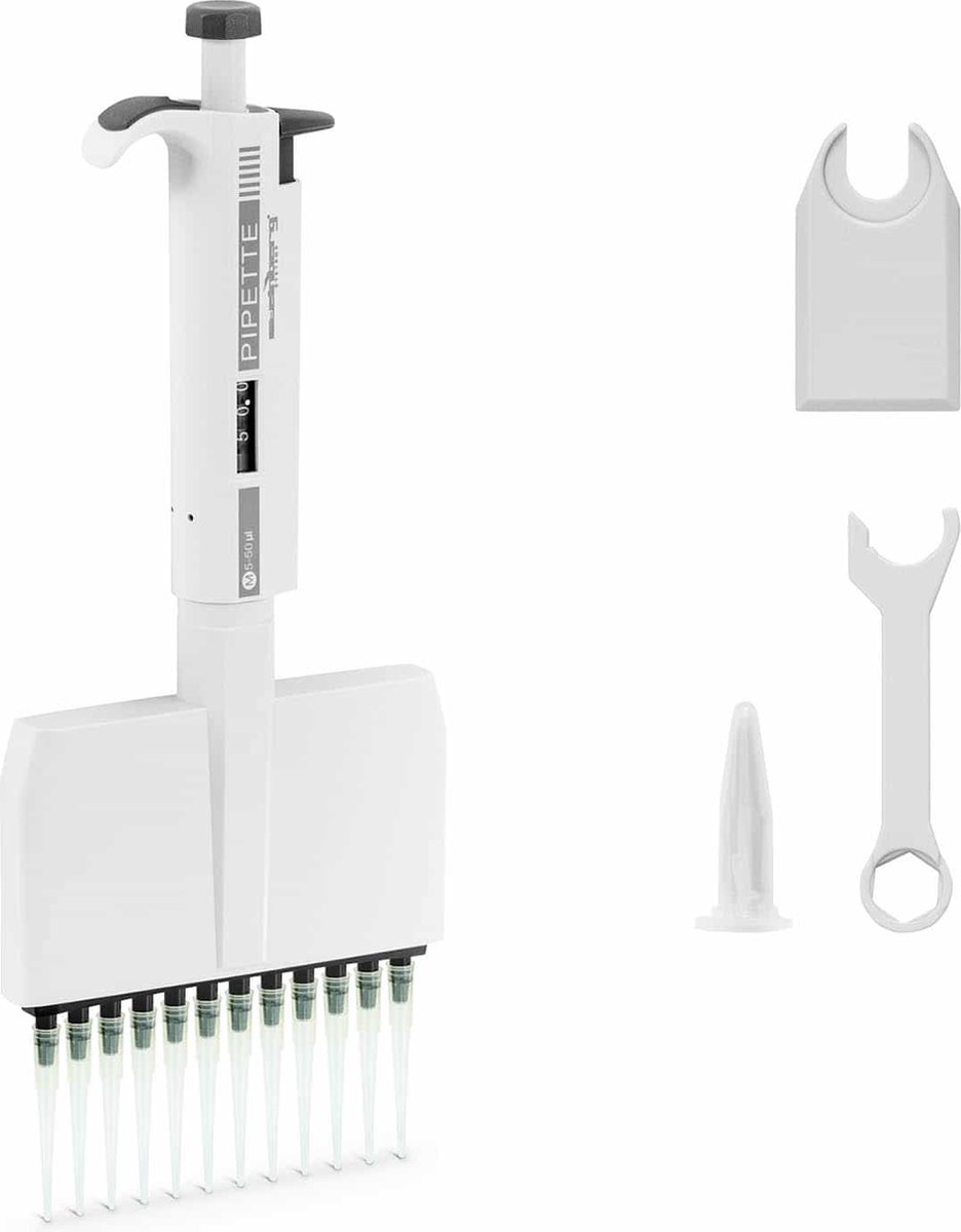 Multi -channel pipet - voor 12 tips - 0,005 - 0,05 ml | bol.com