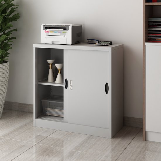 Lockerkast Rieti bureaukast 90x40x90 cm lichtgrijs | bol