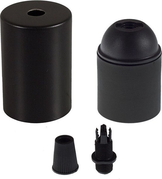 Lamphouder set | Zwart | Modern | E27 fitting | bol