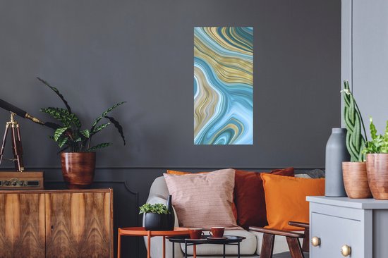 Muurstickers - Sticker Folie - Marmer - Golven - Goud - Patronen ...