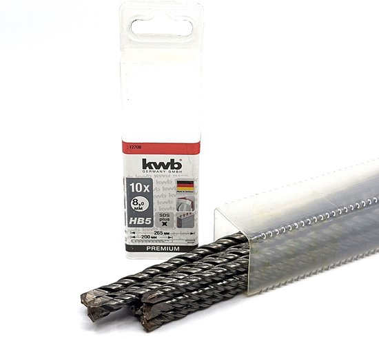 KWB Hamerboor Ø 8 mm - 265 / 200 - SDS Plus - Premium - Koker 10 stuks | bol