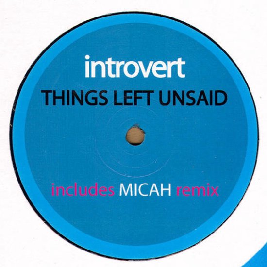 Things Left Unsaid, Introvert | Muziek | bol