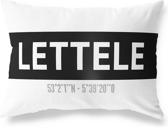 Tuinkussen LETTELE - OVERIJSSEL met coördinaten - Buitenkussen ...