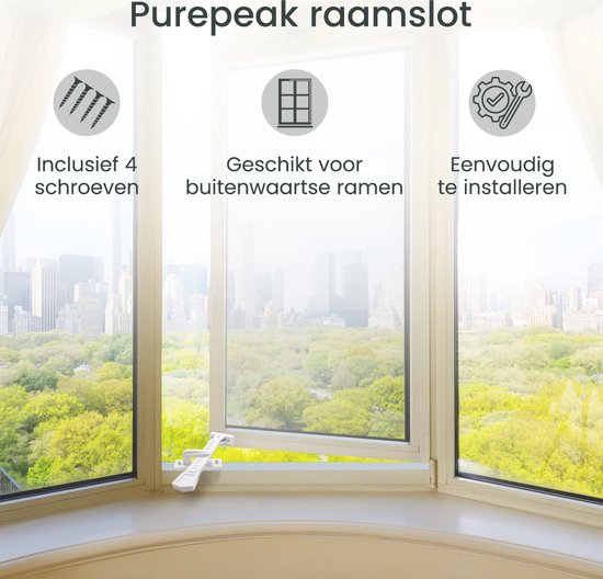 Purepeak Raamslot Kinderen - Raambegrenzer - Raambeveiliging ...