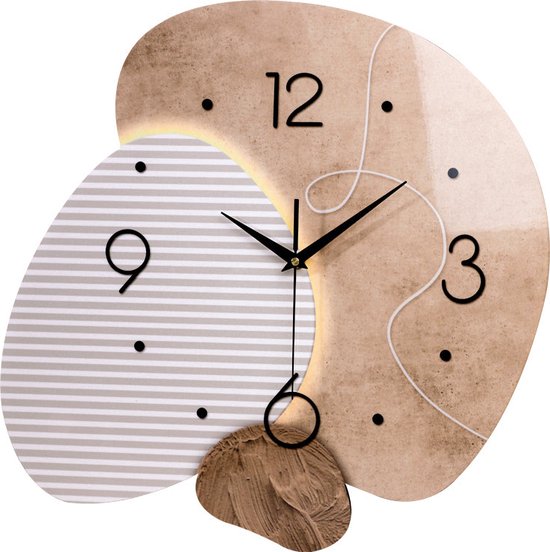 SensaHome Wandklok Madrid - Luxe Japandi Design - Organische Vorm ...