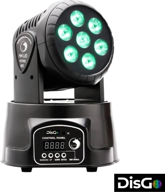 DisGo Moving Head Mini Wash 7x10W RGBW LED 4 in 1 | bol