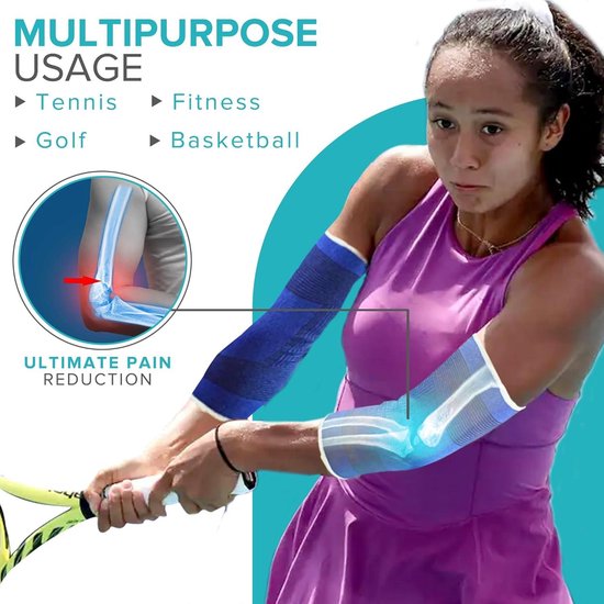 Tennis & Tendonitis Elbow Compression Sleeve (Set of 2) - Ideal Golf ...