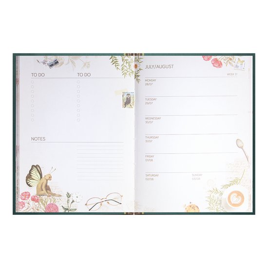 Pimpelmees diary A5 2025 Wonderland Wingmonkey Fig | bol