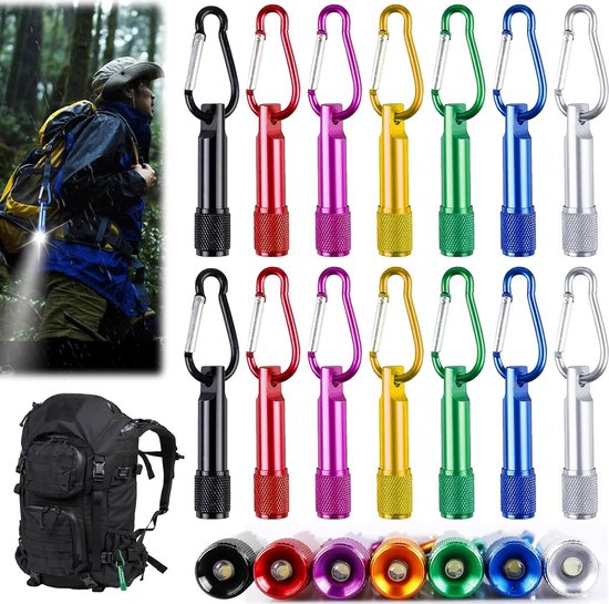 Mini-led zaklamp - 21 stuks - klein - gekleurd - aluminium - handlamp ...