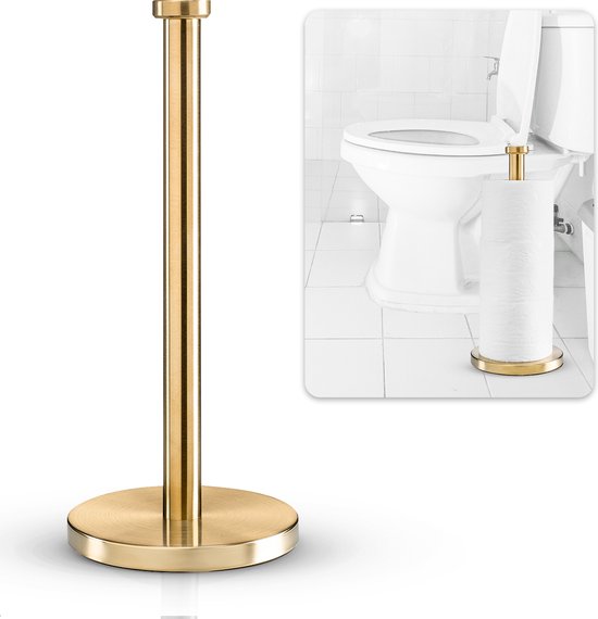 Reserverolhouder Goud - WC Rolhouder Staand - Toiletbutler ...