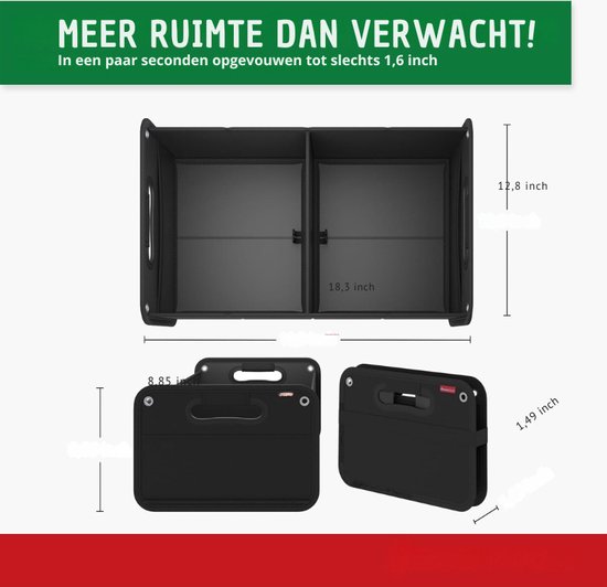 Opvouwbare Kofferbaktas - Versterkte Auto-Organizer Met Anti-Slip ...
