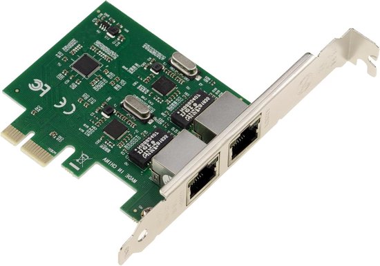 Dual Chipset Realtek 1Gigabit Ethernet PCIe Controller Card - 2 Port ...