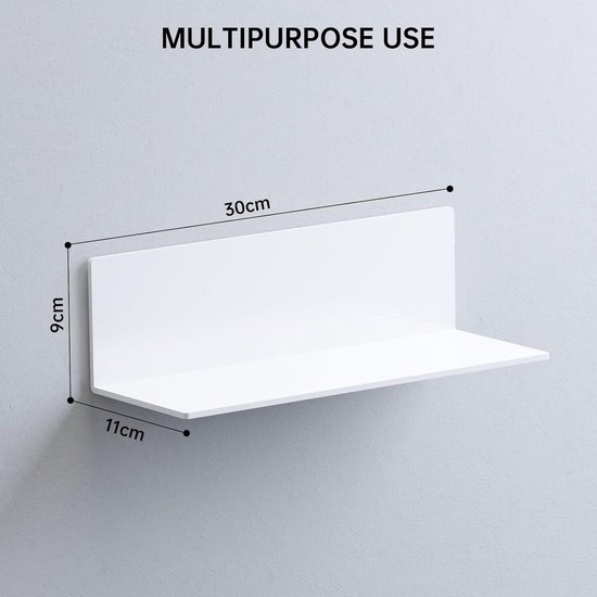 Zelfklevende grote wandplank - 30 cm breed - set van 2 - acryl wandrek ...