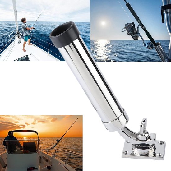 Roestvrij staal 360 graden rotatie Marine Boat Hengelhouder Rack ...